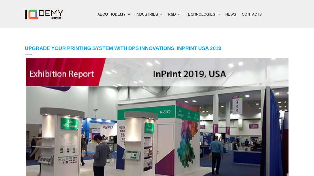 UPGRADE YOUR PRINTING SYSTEM WITH DPS INNOVATIONS, INPRINT USA 2019