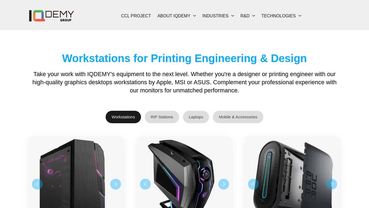 Workstations for Printing Systems